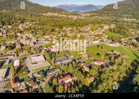 Aerial view of the countryside in Lombardy, Italy Stock Photo - Alamy