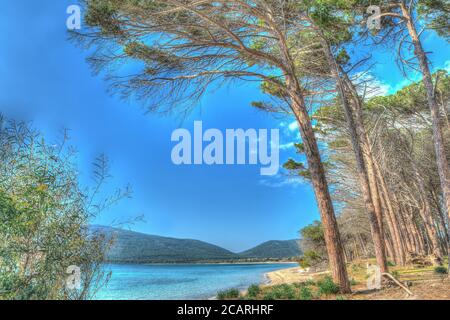 Mugoni shoreline in hdr tone mapping effect. Shot in Alghero, Italy ...