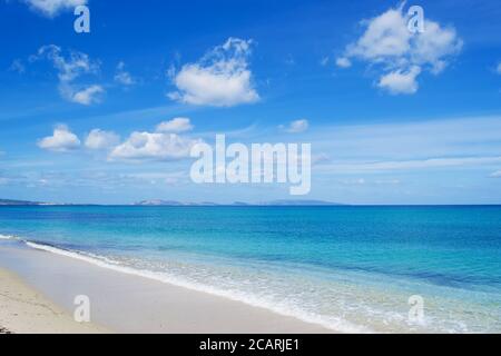 Cloudy sky over Fiume Santo beach. Sardinia, Italy Stock Photo - Alamy