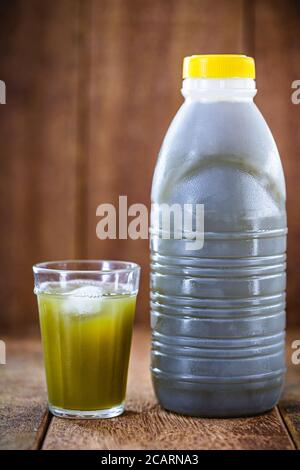 Sugar cane juice or garapa, drink rich in sucrose, cold drink typical ...