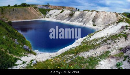The Blue Lagoon, old quarry workings, near Harpur Hill, Buxton ...