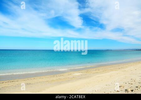 Beautiful Fiume Santo shore on a sunny day. Sardinia, Italy Stock Photo ...