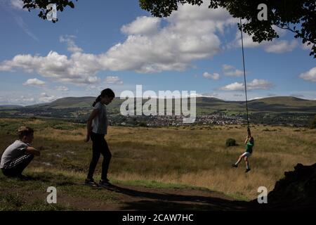Croy Hill fort area of the Roman-era Antonine Wall, on Croy HIll ...