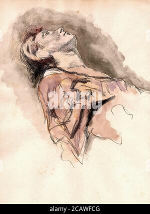 Greiner Otto - Study of a Female Dancer - German School - 19th Century ...