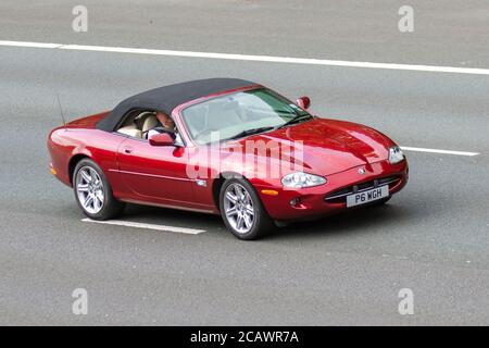 A 1997 Jaguar XK8 Convertible sports car parked on display at the 48th ...