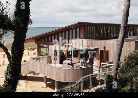 The new modern restaurant at Lepe beach Hampshire England UK Stock ...