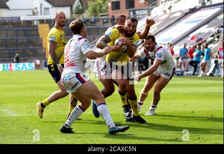 Jake Bibby 2 #of Wigan Warriors goes over for his second try Stock ...