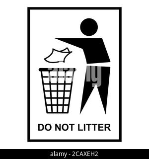 Do not litter flat icon isolated on white background. Keep it clean ...