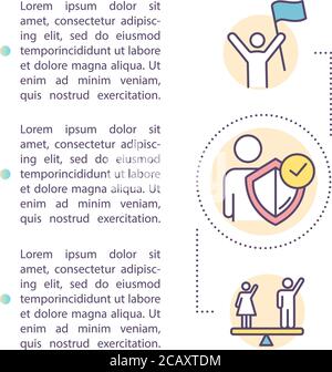 Gender equality brochure template. Right for education and workplace ...