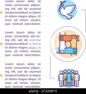 Human rights brochure template. Three generations and evolution. Flyer ...