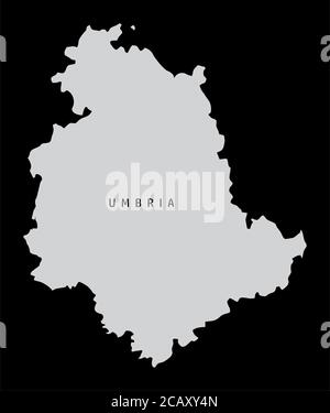 Simple outline map of Umbria is a region of Italy. Stylized minimal line design Stock Vector ...