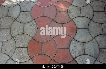 Gray paving slabs closeup, top view. Abstract background Stock Photo ...