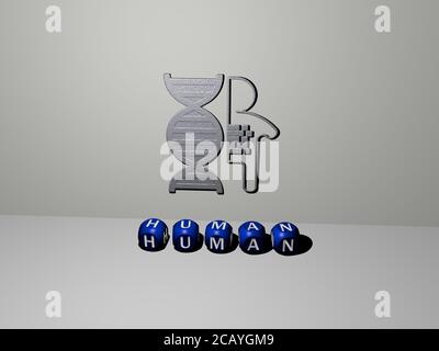 Human anatomy body concept art, 3d illustration Stock Photo - Alamy