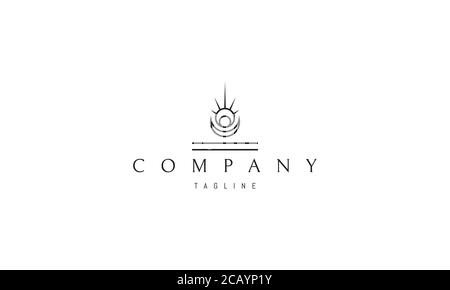 Inverted Moon Abstract Black vector logo design Stock Vector Image ...
