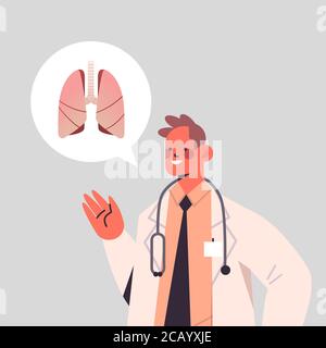 Pulmonologist Vector Illustration with Doctor Pulmonology, Lungs ...