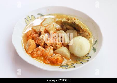 Lontong, Indonesian Compressed Rice Cake with Cylinder Shaped Wrapped ...