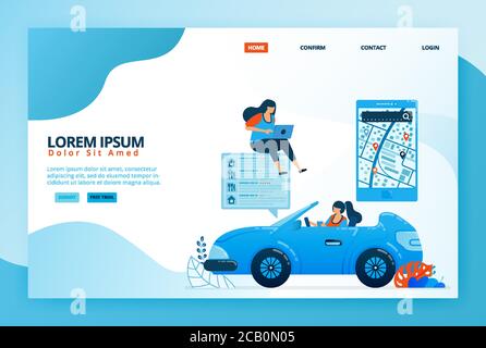 directions map cartoon vector illustration Stock Vector Image & Art - Alamy