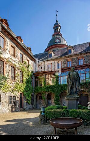 Small castle courtyard with statue of Friedrich Ludwig Christian ...