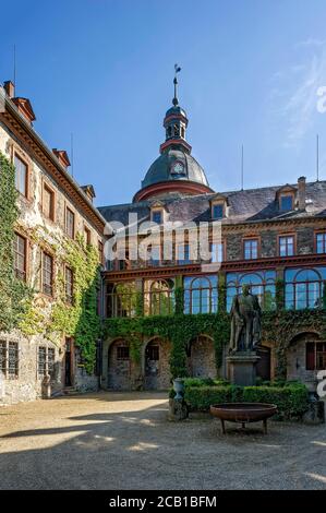 Small castle courtyard with statue of Friedrich Ludwig Christian ...