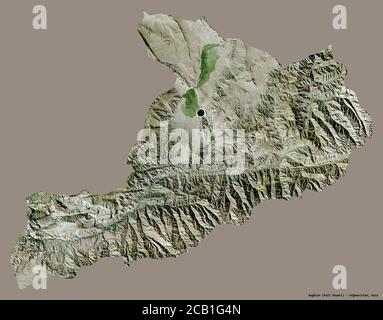 Baghlan, province of Afghanistan. Solid color shape. Corner auxiliary ...