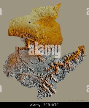 Sari Pul, province of Afghanistan. Solid color shape. Locations and ...