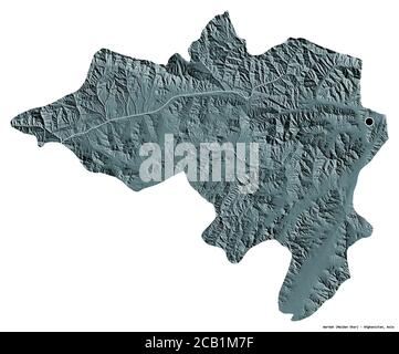 Shape of Wardak, province of Afghanistan, with its capital isolated on ...