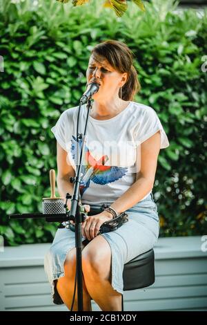 Bern, Switzerland. 08th, August 2020. The Swiss soul singer Caroline ...