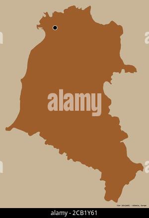 Fier, county of Albania. Solid color shape Stock Photo - Alamy