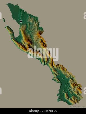 Vlore, county of Albania. Solid color shape. Locations and names of ...