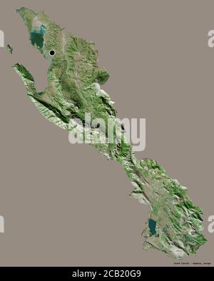 Vlore, county of Albania. Solid color shape. Locations and names of ...