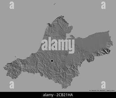 Ain Temouchent, province of Algeria. Solid color shape Stock Photo - Alamy