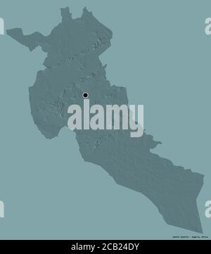 Djelfa, province of Algeria. Colored elevation map with lakes and ...