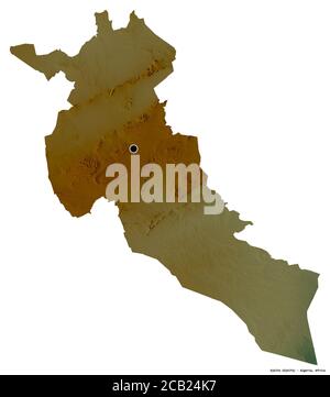 Shape of Djelfa, province of Algeria, with its capital isolated on a ...