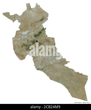 Shape of Djelfa, province of Algeria, with its capital isolated on a ...