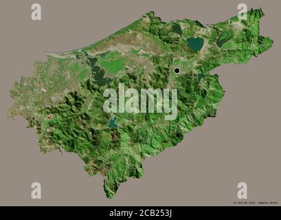 El Tarf, province of Algeria. Solid color shape Stock Photo - Alamy