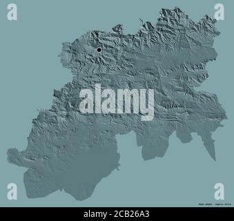 Medea, province of Algeria. Solid color shape. Corner auxiliary ...