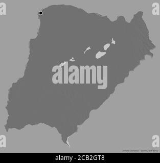 Corrientes, province of Argentina. Bilevel elevation map with lakes and ...