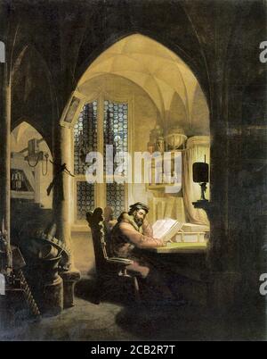 Kersting Georg Friedrich - Faust in His Study Room - German School ...