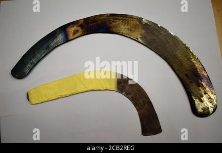 Iron boomerang. valari Stock Photo - Alamy