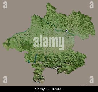 Oberosterreich, state of Austria. Solid color shape Stock Photo - Alamy