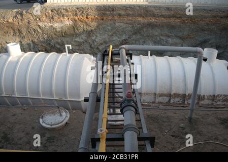 sewage treatment plant. STP plant new installation Stock Photo - Alamy