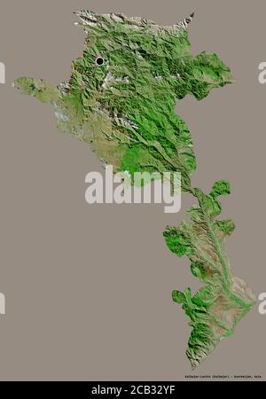 Kalbajar-Lachin, region of Azerbaijan. Solid color shape. Corner ...