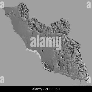 Nakhchivan, region of Azerbaijan. Bilevel elevation map with lakes and ...