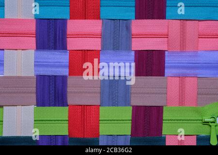 Colorful zipper for sewing and arrange as a background Stock Photo - Alamy