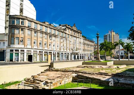 Valongo Wharf (Cais do Valongo) archaeological site in Rio de Janeiro ...