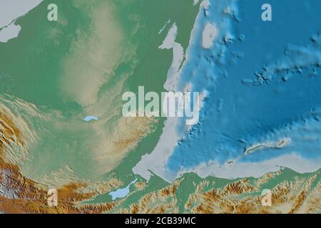 A 3D rendering of the topographic Belize Map Stock Photo - Alamy