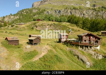 Village of Blatten over Zermatt on the Swiss alps Stock Photo - Alamy