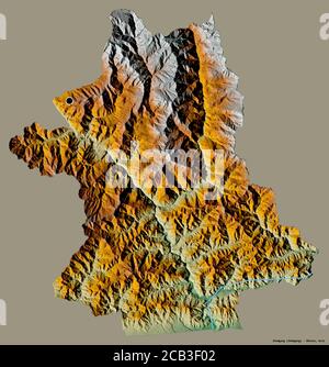 Zhemgang, district of Bhutan. Solid color shape Stock Photo - Alamy