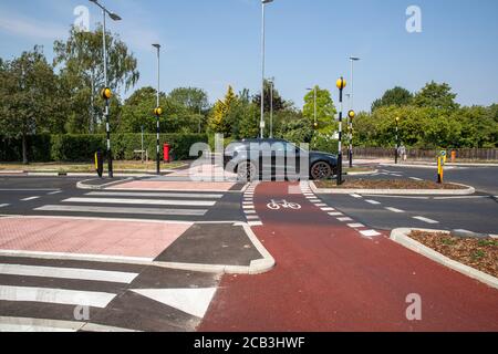The UK's first traffic roundabout in Letchworth, Hertfordshire Stock ...