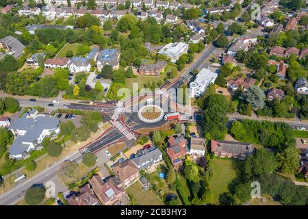 The UK's first traffic roundabout in Letchworth, Hertfordshire Stock ...